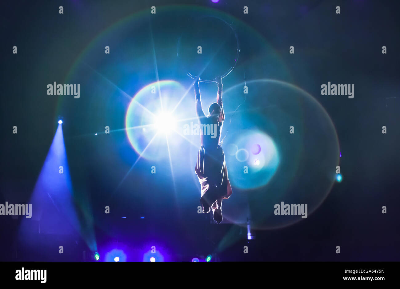 air circus performances in the circus Stock Photo - Alamy