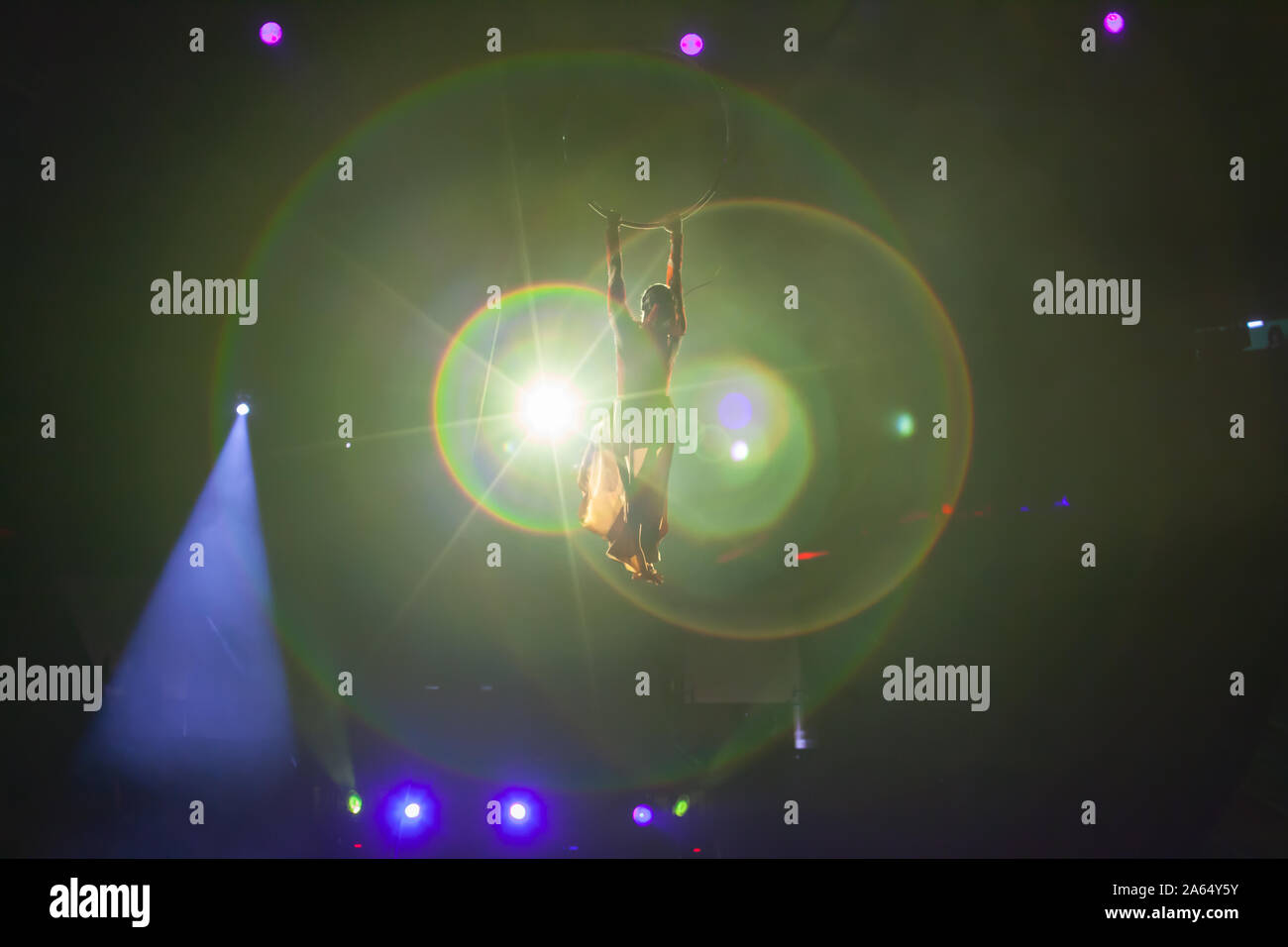 air circus performances in the circus Stock Photo - Alamy