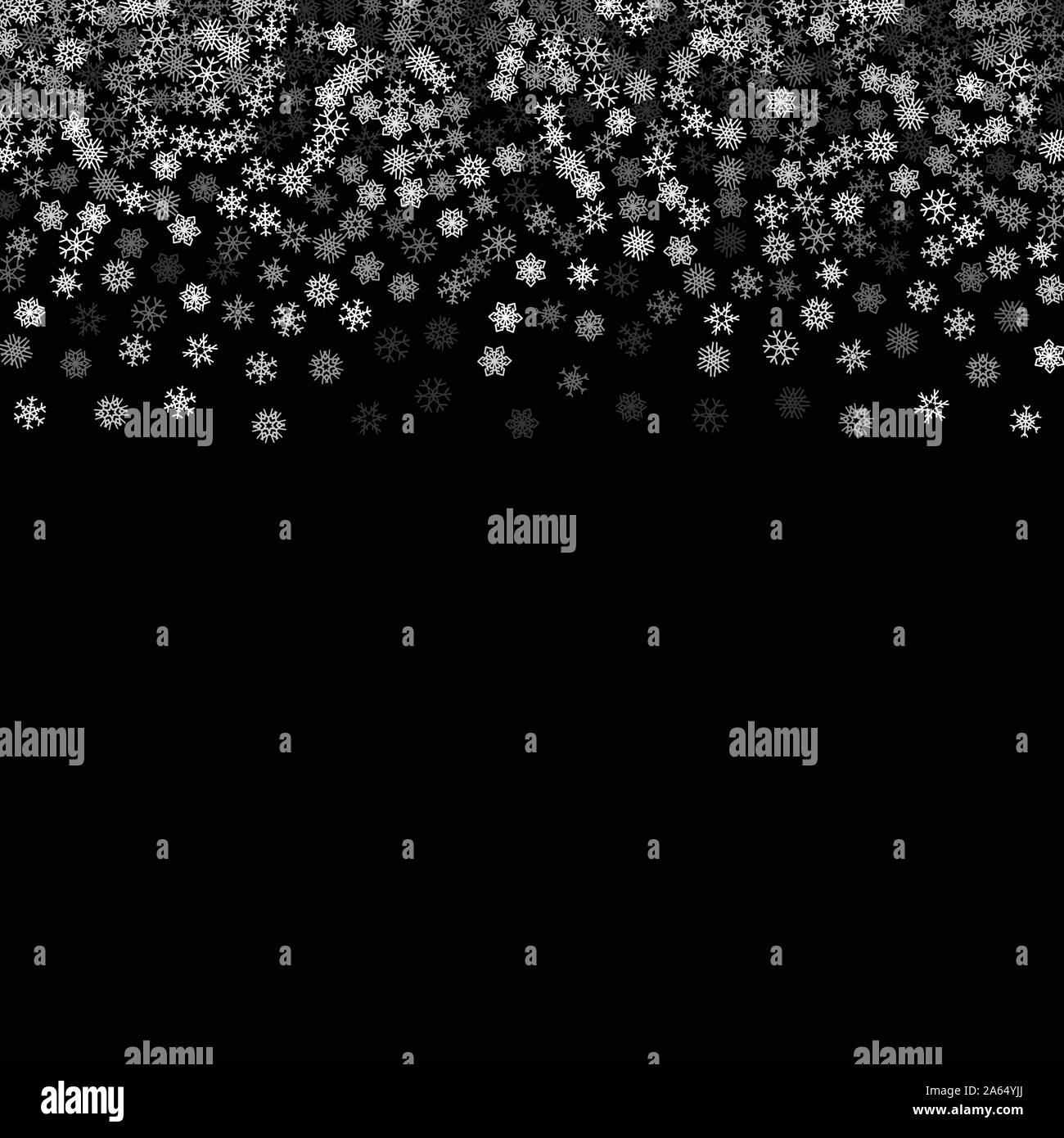 Snowfall with random snowflakes in the dark Stock Vector Image & Art ...
