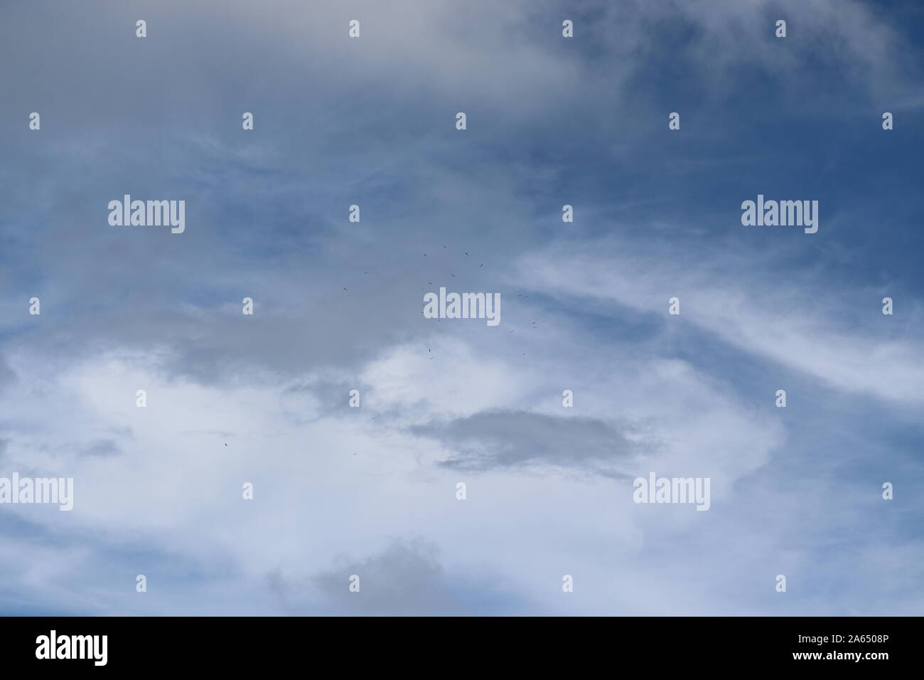 Blue sky and clouds. Summer air background Stock Photo - Alamy