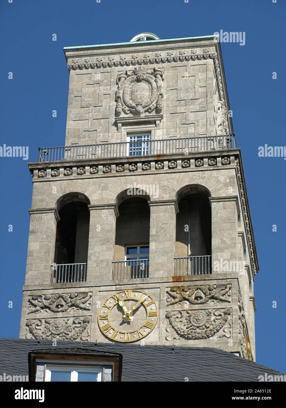 the town hall tower in Muelheim city Stock Photo - Alamy