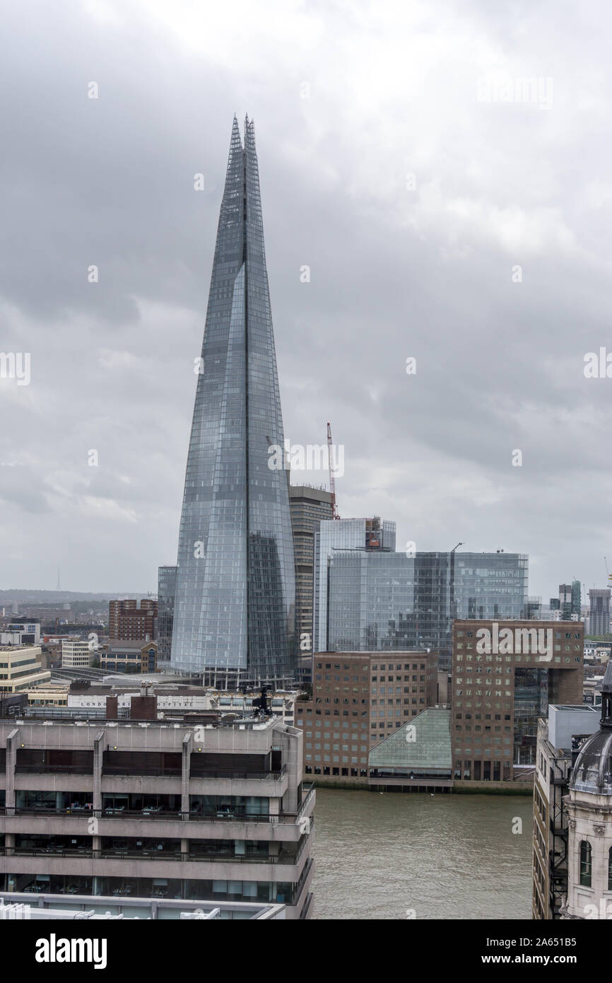 Aerial View of London from the top of Monument, London, England, UK ...