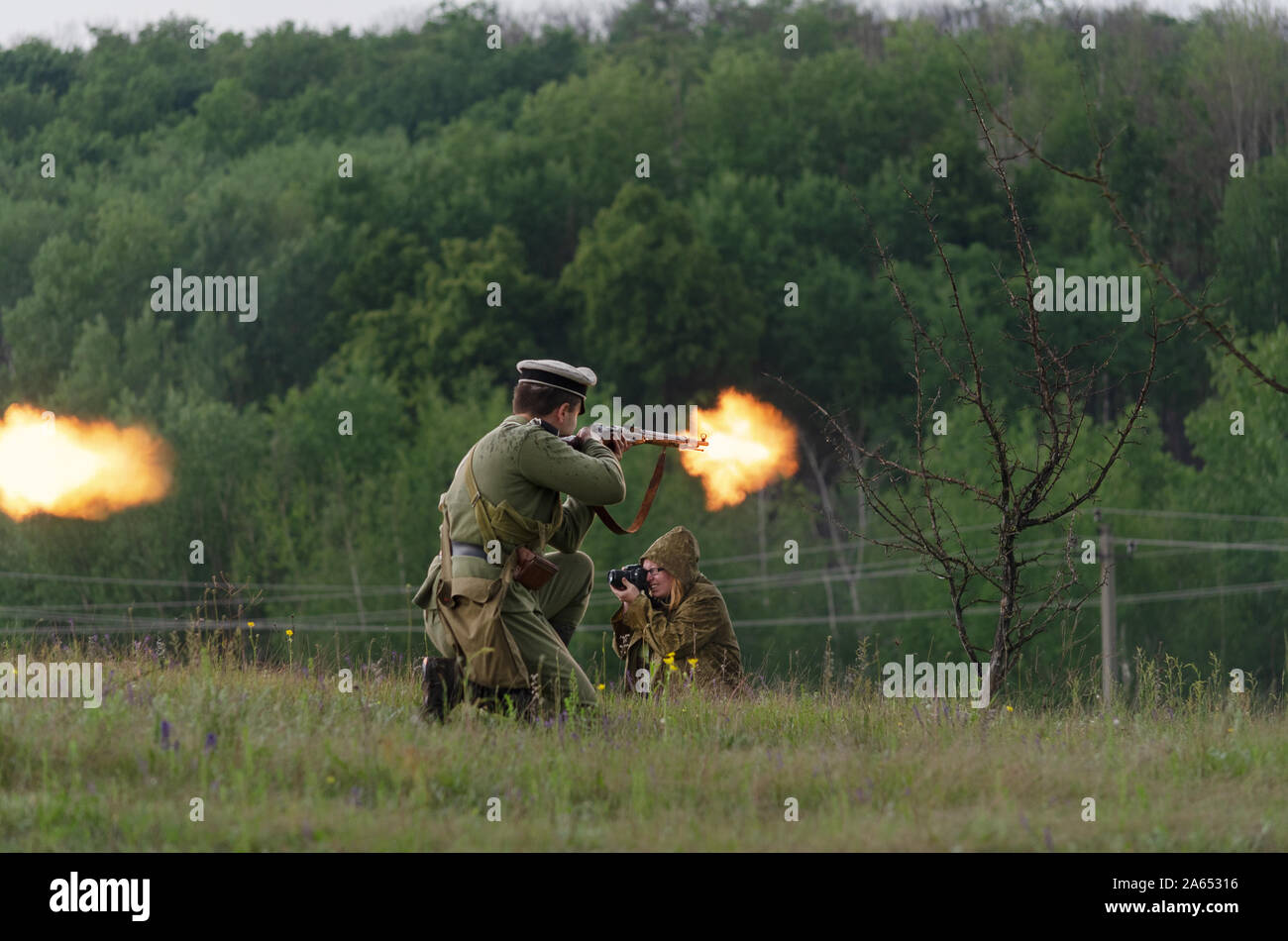 Reconstruction of the events of the Russian Civil war, a white army ...