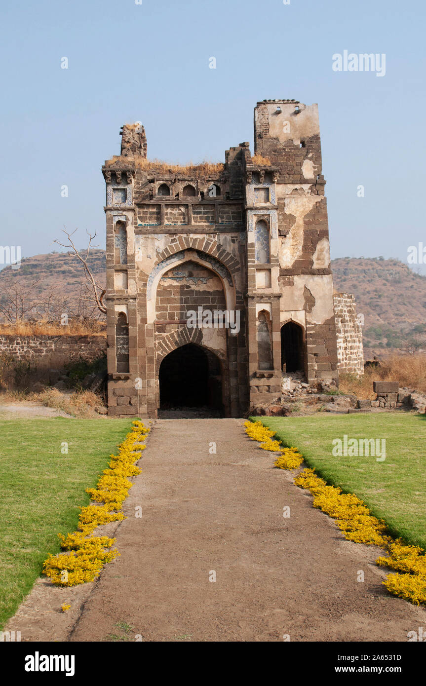 Daulatabad fort, inside building structure, in Aurangabad district ...