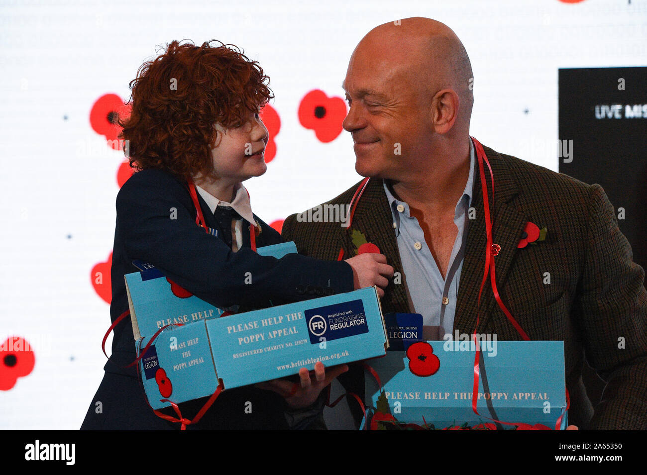 Ross Kemp, with Charlton Fleming, 10, who was 10 months old when his ...
