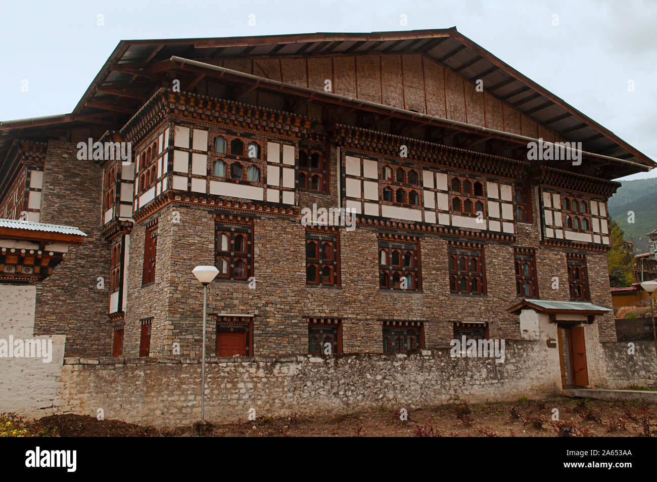 Traditional building in Thimpu of Bhutan Stock Photo - Alamy