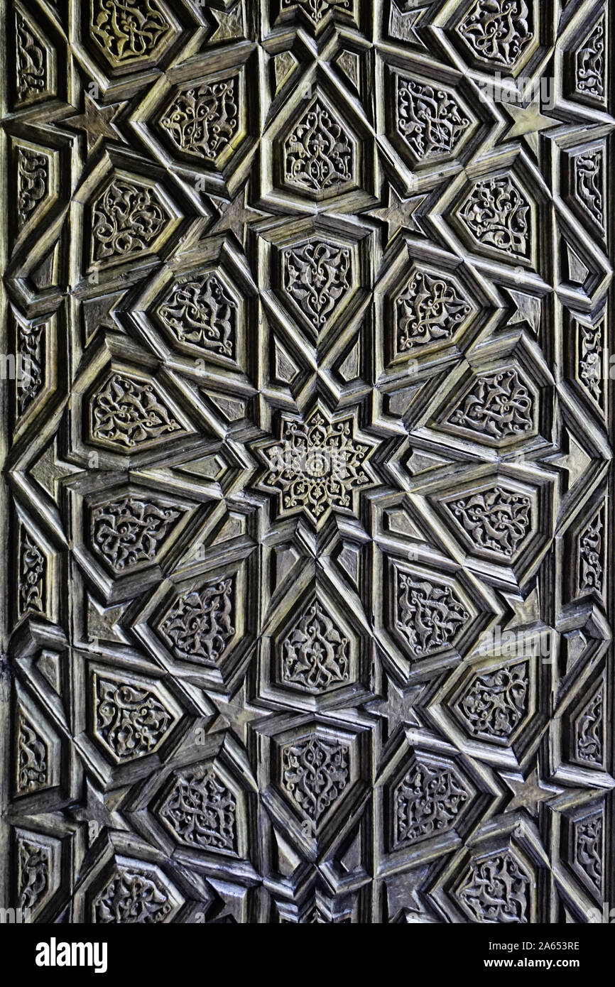 Image of carved pattern on wood background geometric texture Stock ...
