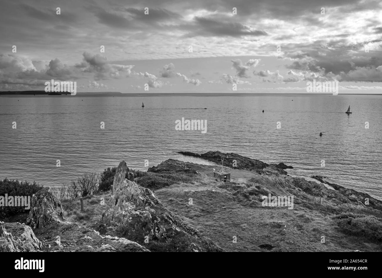 Penlee point rame Black and White Stock Photos & Images - Alamy