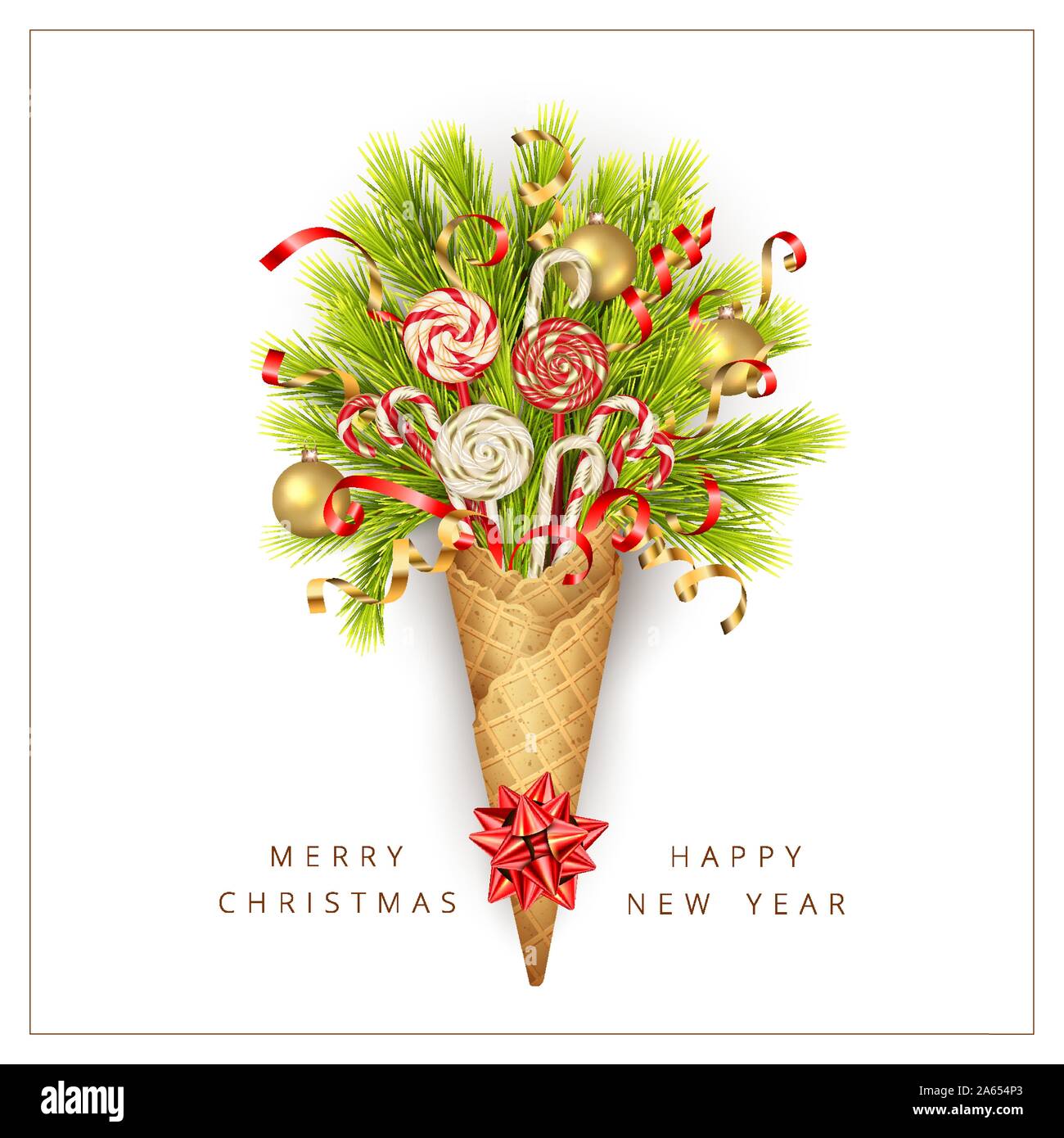 Gold foil christmas tree Stock Vector Images - Alamy