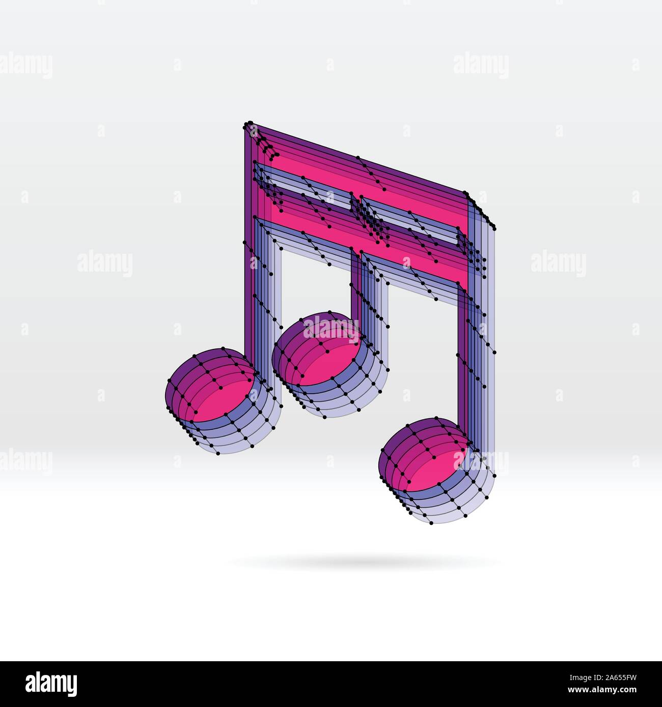 Transparent music note with dotted scheme Stock Vector Image & Art - Alamy