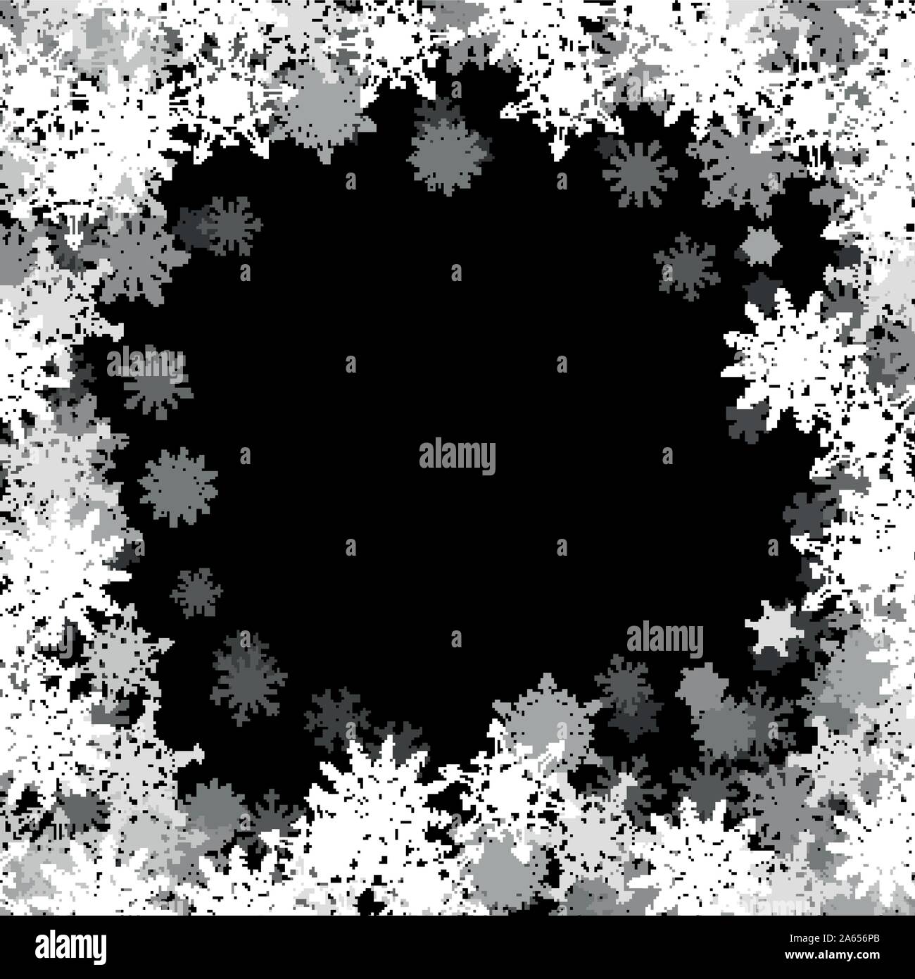 Rectangular frame with small snowflakes Stock Vector Image & Art - Alamy