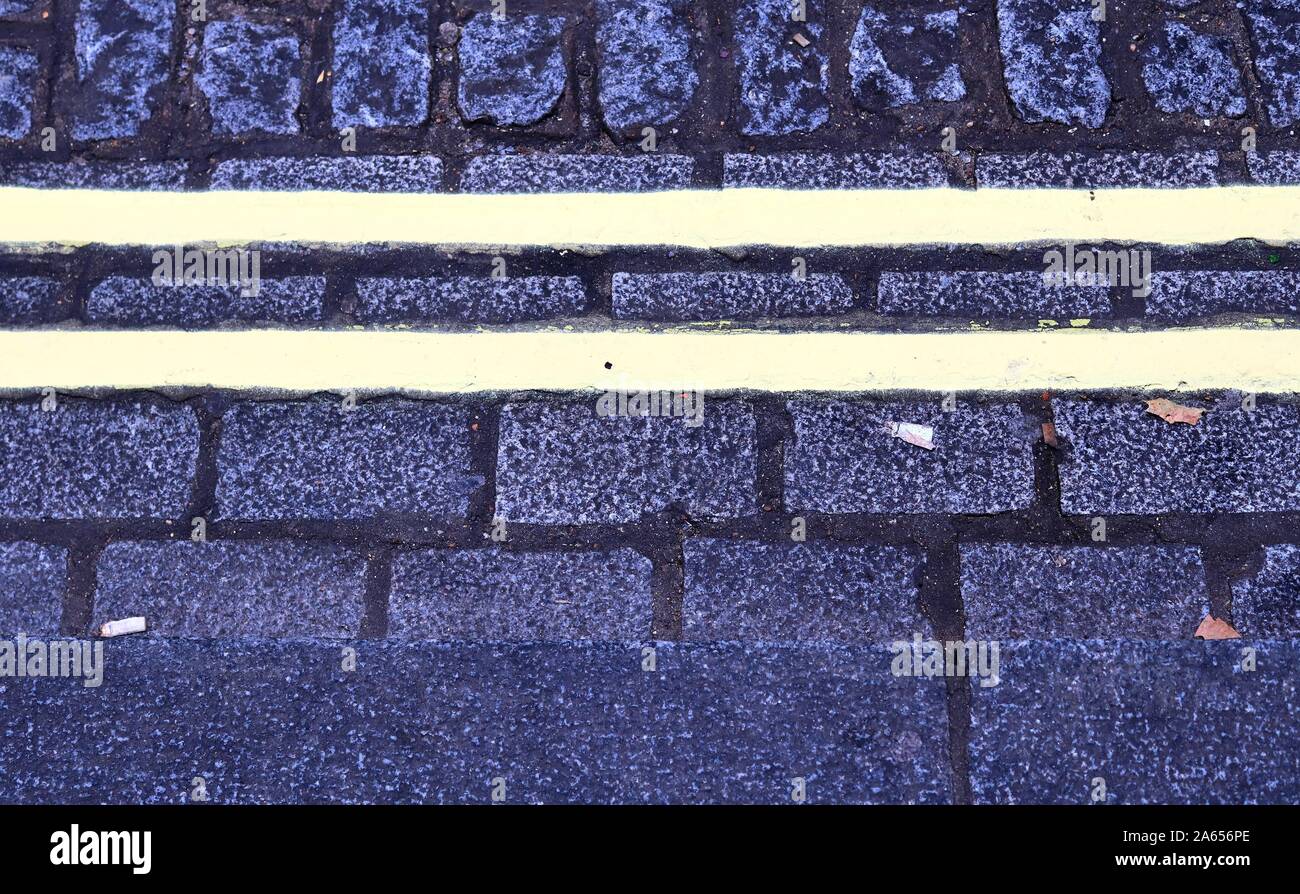 Highly detaled close up view on cobblestone textues with perspective in ...