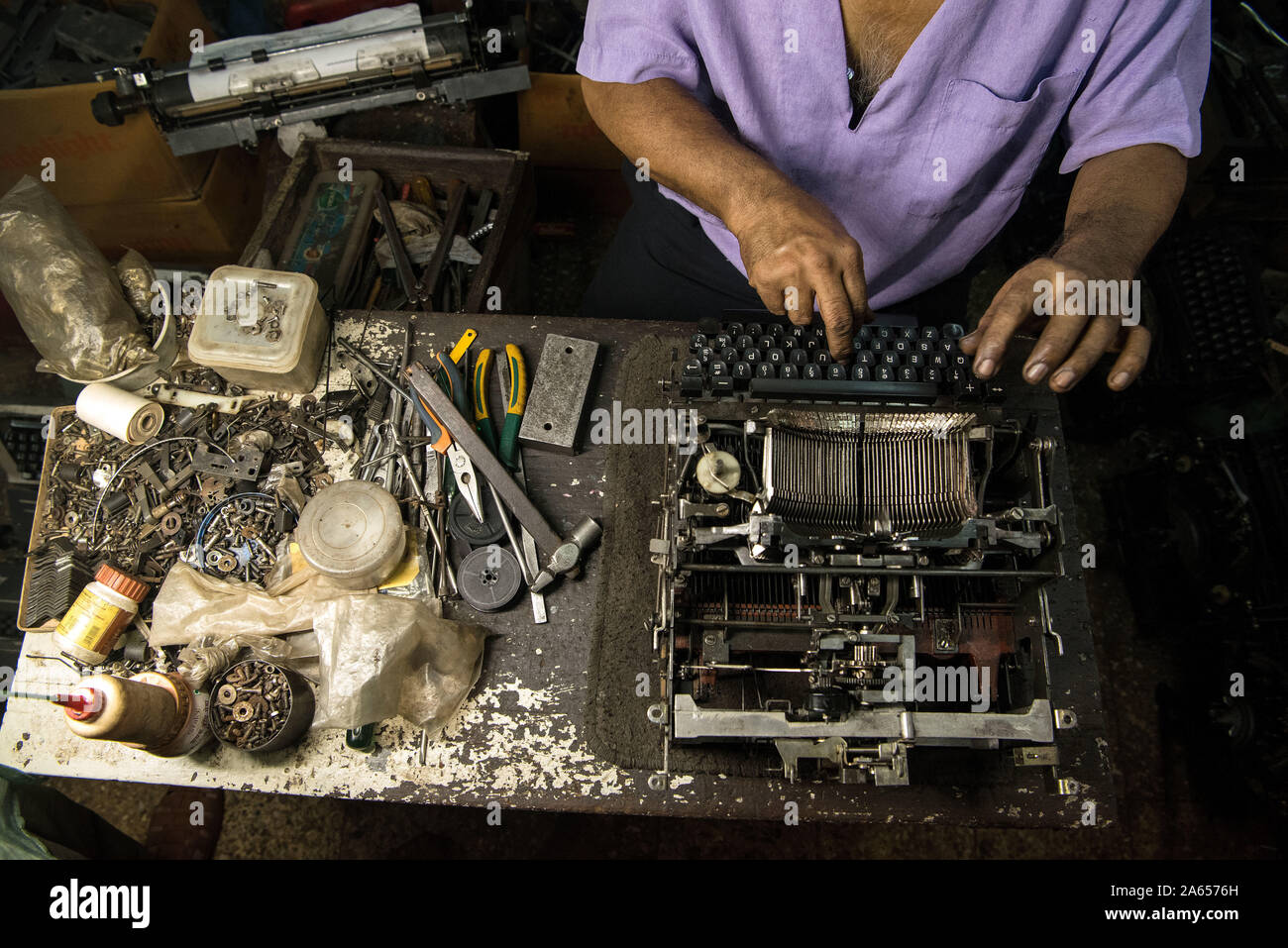 Typewriter repairs hi-res stock photography and images - Alamy