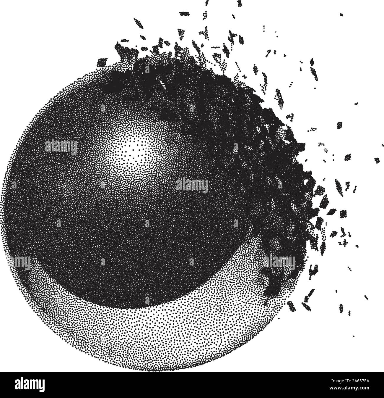 Dotwork raster ball explosion Stock Vector Image & Art - Alamy