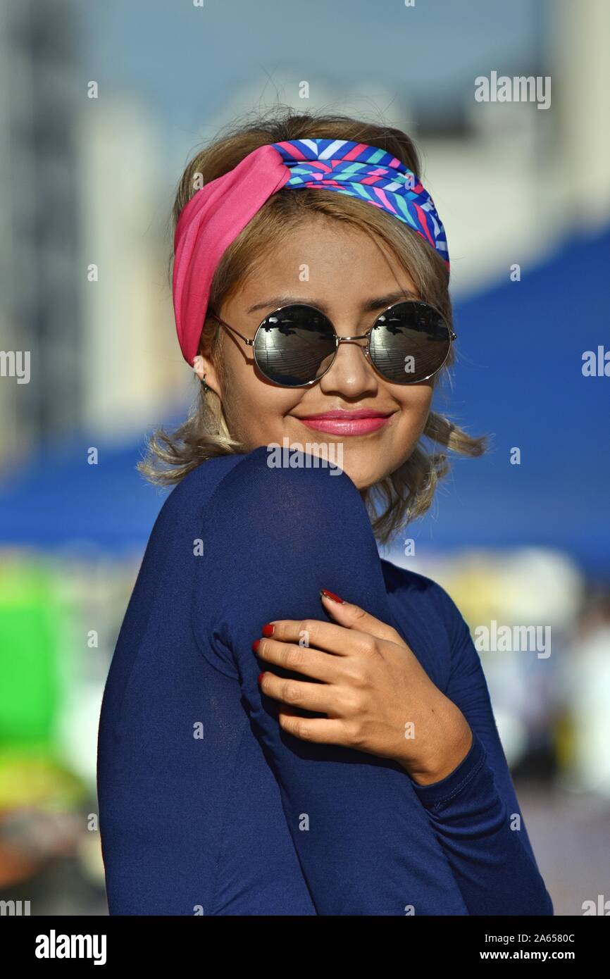 Cute Hispanic Female Woman Stock Photo - Alamy