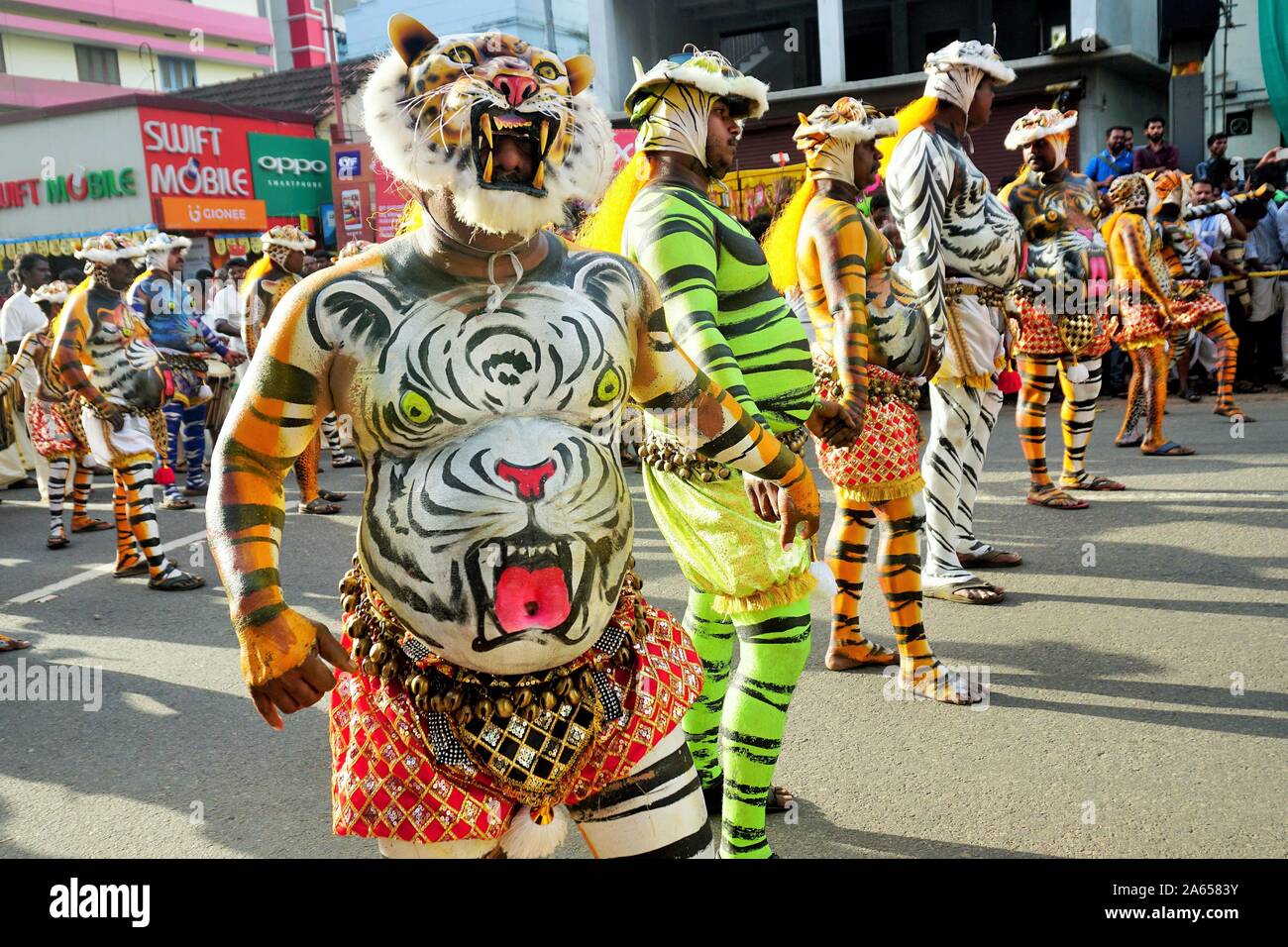 92+ most beautiful images in Puli Kali Festival in India