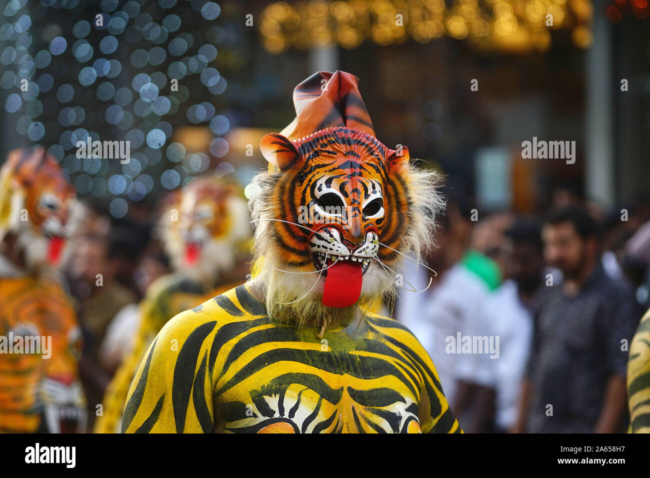 92+ most beautiful images in Puli Kali Festival in India