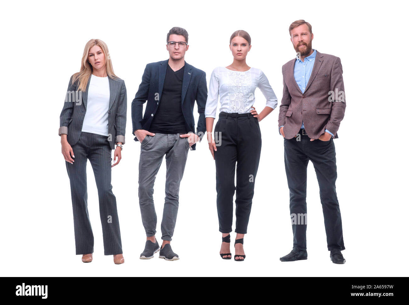 Young coworkers working together Cut Out Stock Images & Pictures - Alamy