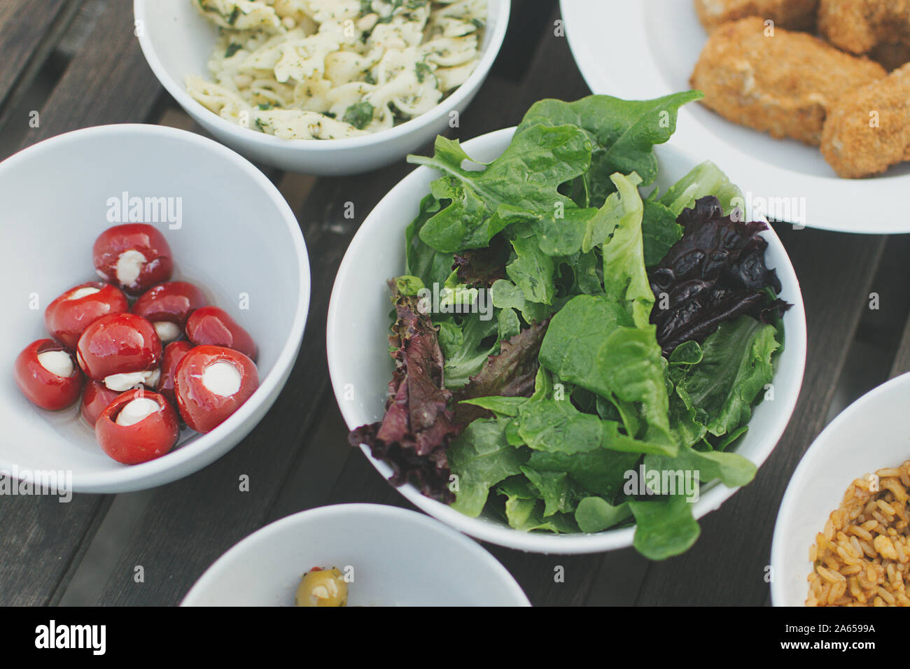 Selection of Greek meze Stock Photo - Alamy