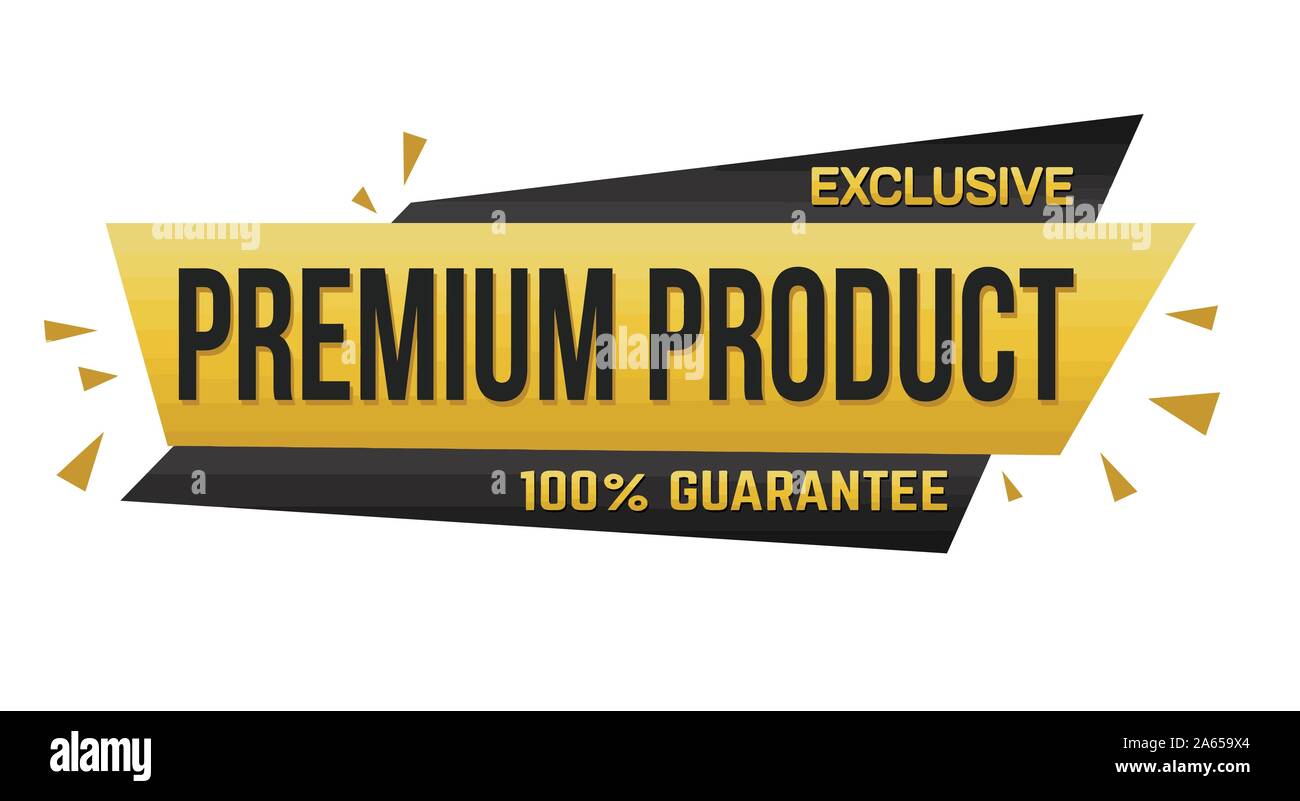 Premium product banner design on white background, vector illustration ...
