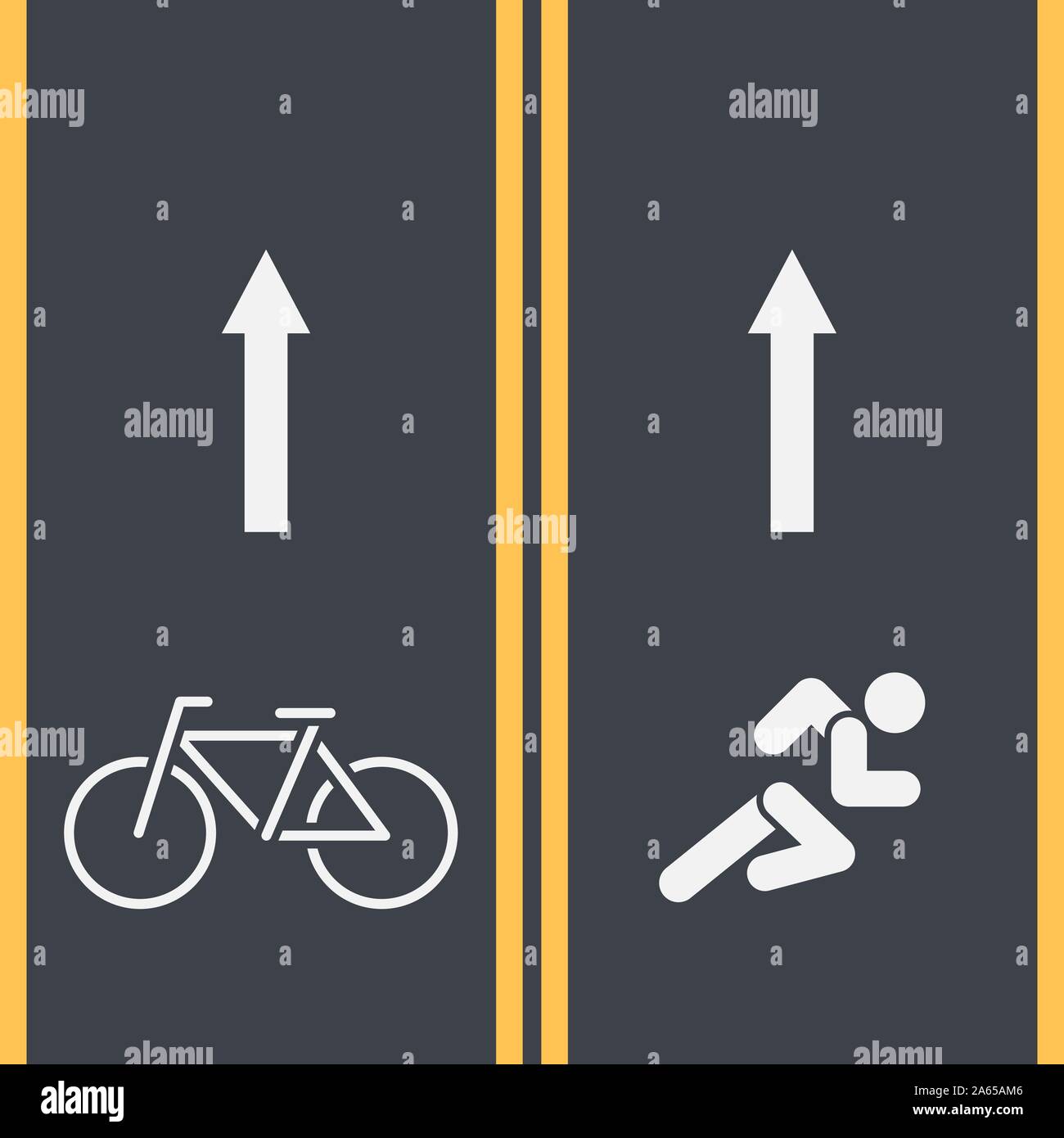 Bicycle Route Marking Stock Vector Images - Alamy