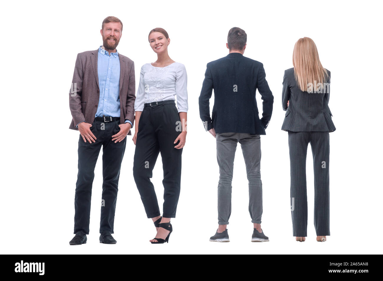group of people looking in different directions Stock Photo - Alamy