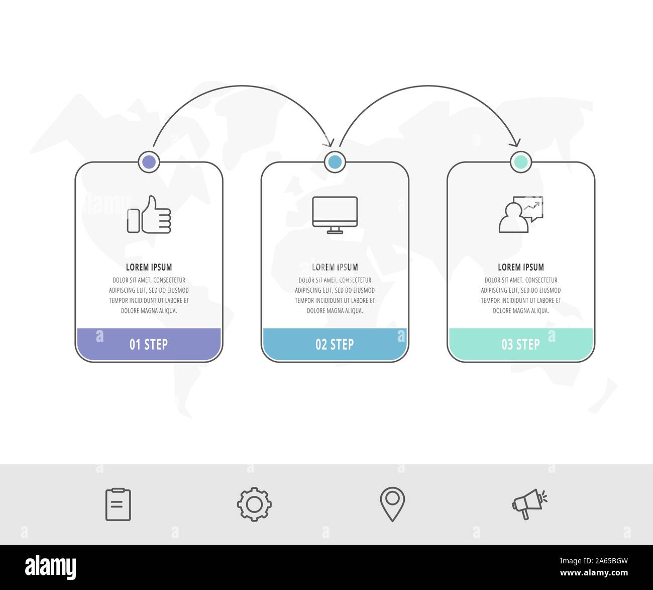 Vector infographic flat template. Rectangles for three diagrams, graph, flowchart, timeline ...