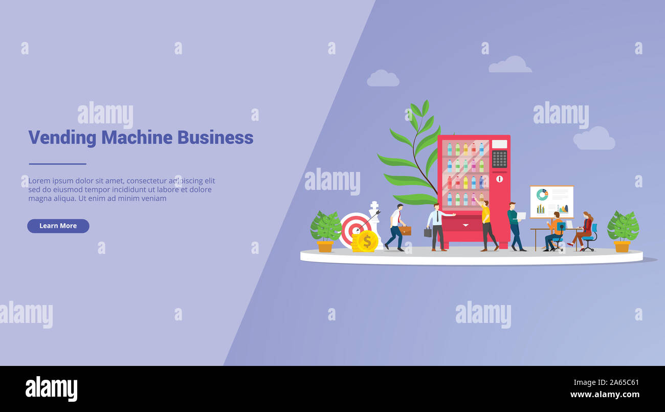 vending machine business perspective for website template or landing ...
