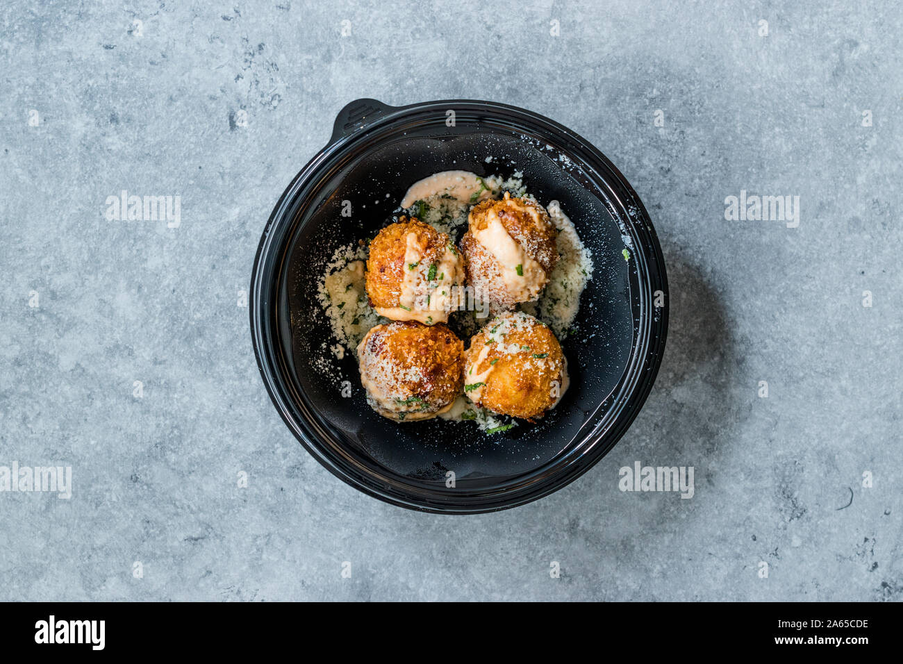 Take Away Fried Mac and Cheese Balls with Parmesan Cheese / Macaroni ...