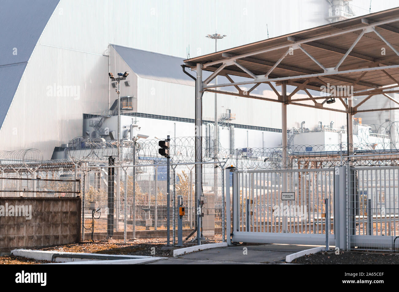 building nuclear power plant and fencing with video surveillance in ...