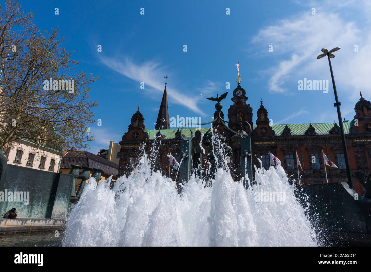 Gamla Vaster, historical district of Malmo with colorful and ...