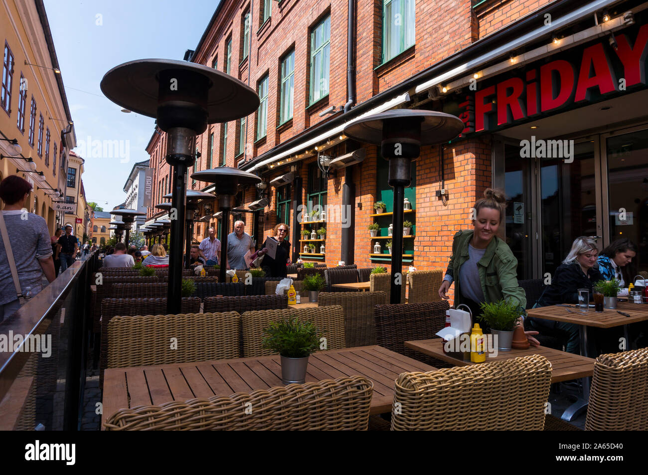 Gamla Vaster, historical district of Malmo with colorful and ...