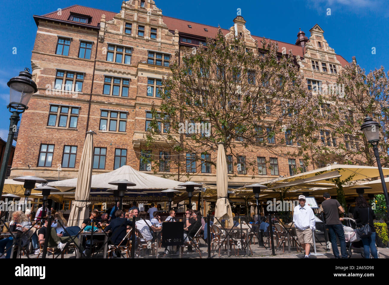 Gamla Vaster, historical district of Malmo with colorful and ...