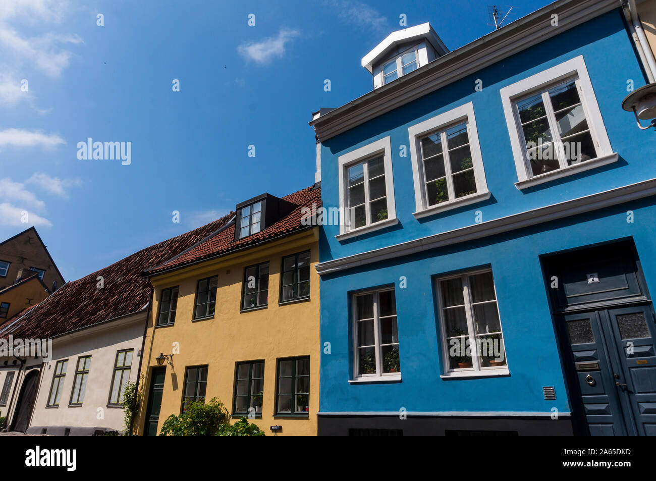 Gamla Vaster, historical district of Malmo with colorful and ...