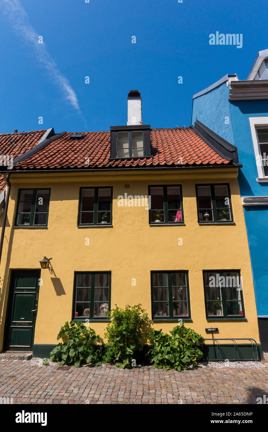 Gamla Vaster, historical district of Malmo with colorful and ...