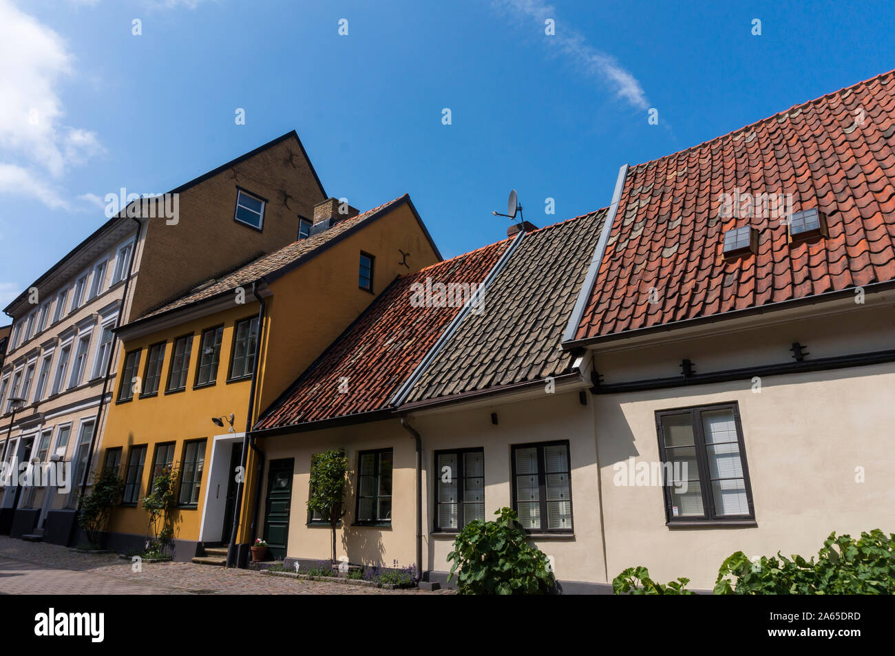 Gamla Vaster, historical district of Malmo with colorful and ...