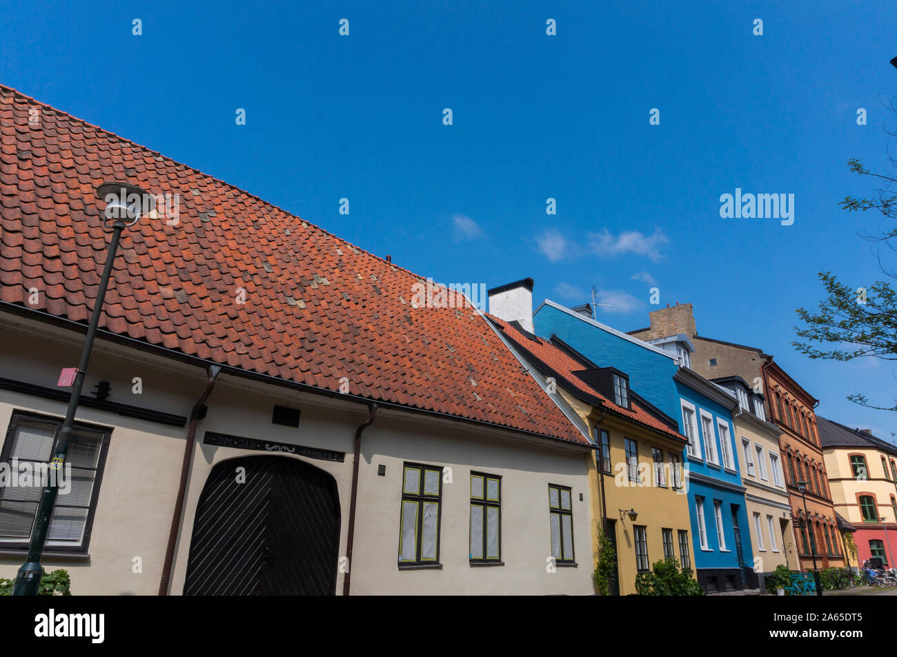 Gamla Vaster, historical district of Malmo with colorful and ...