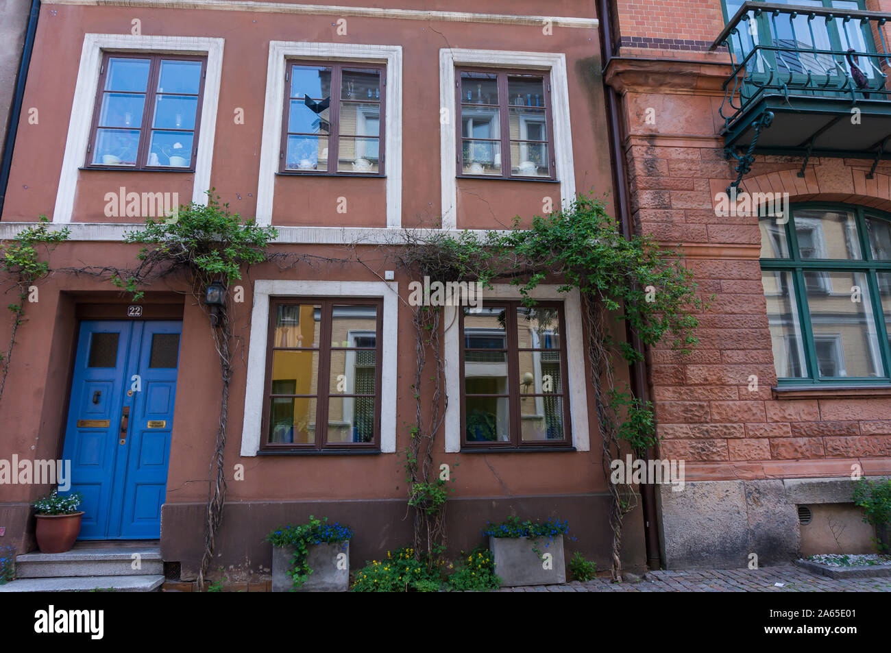 Gamla Vaster, historical district of Malmo with colorful and ...