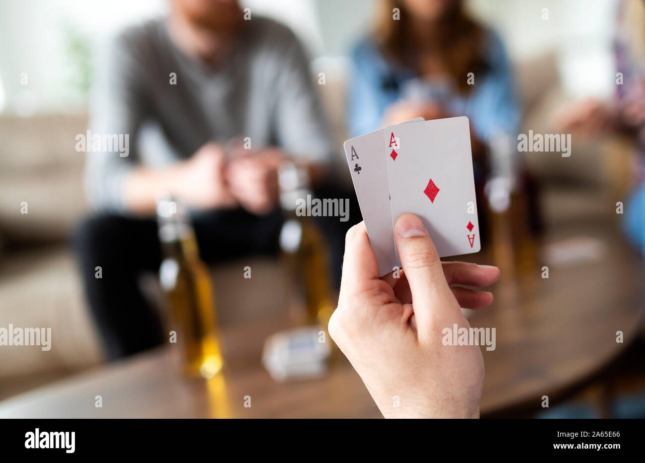 Poker chip hand hi-res stock photography and images - Alamy