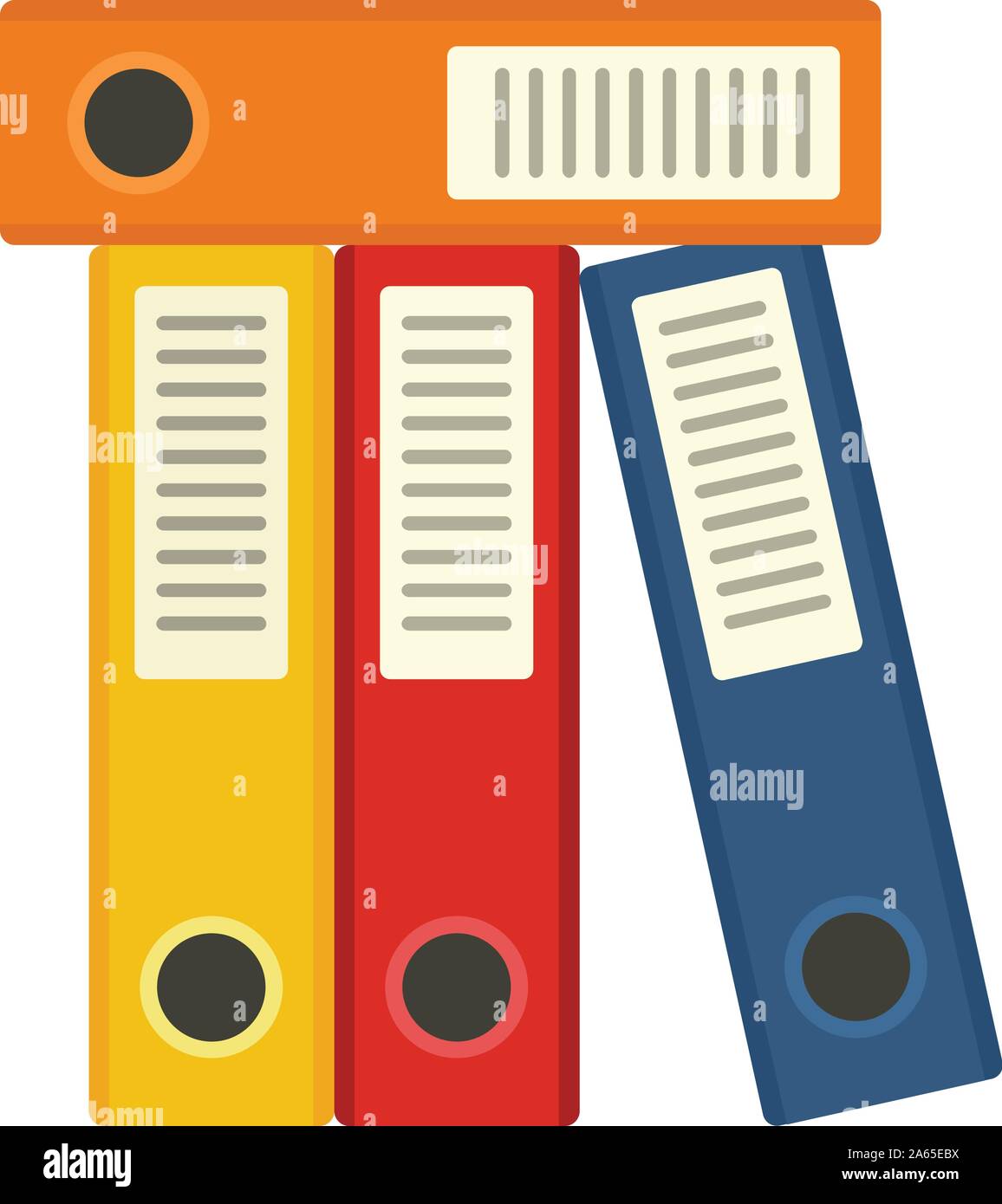Colorful office folders icon. Flat illustration of colorful office ... Colorful office folders icon. Flat illustration of colorful office ...