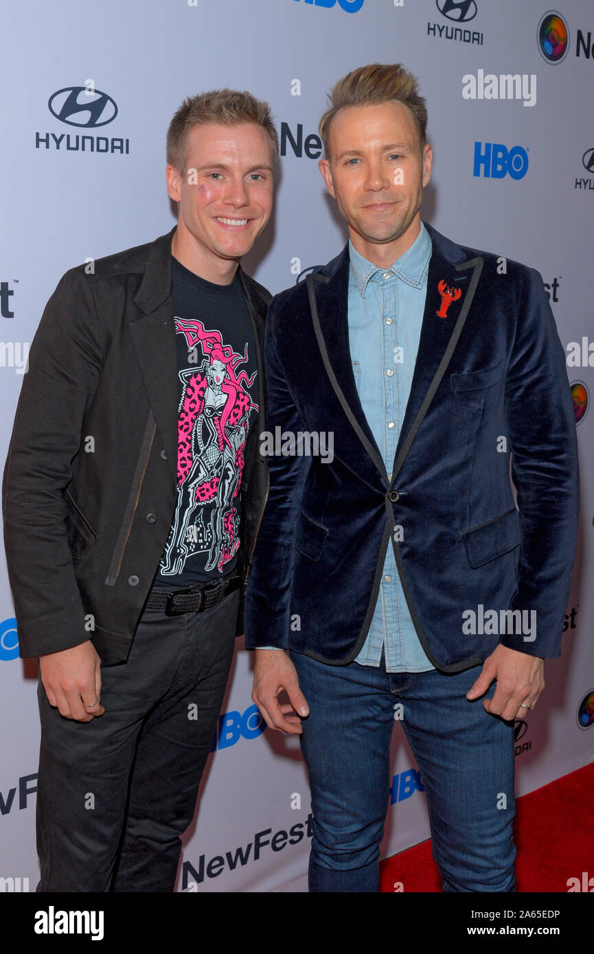 New York, United States. 24th Oct, 2019. Zachary Booth and Christopher ...