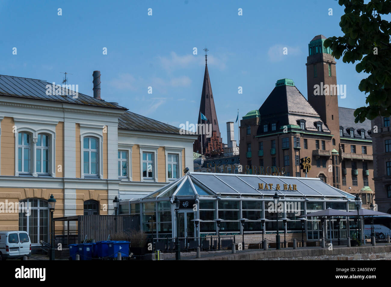 Gamla Vaster, historical district of Malmo with colorful and ...