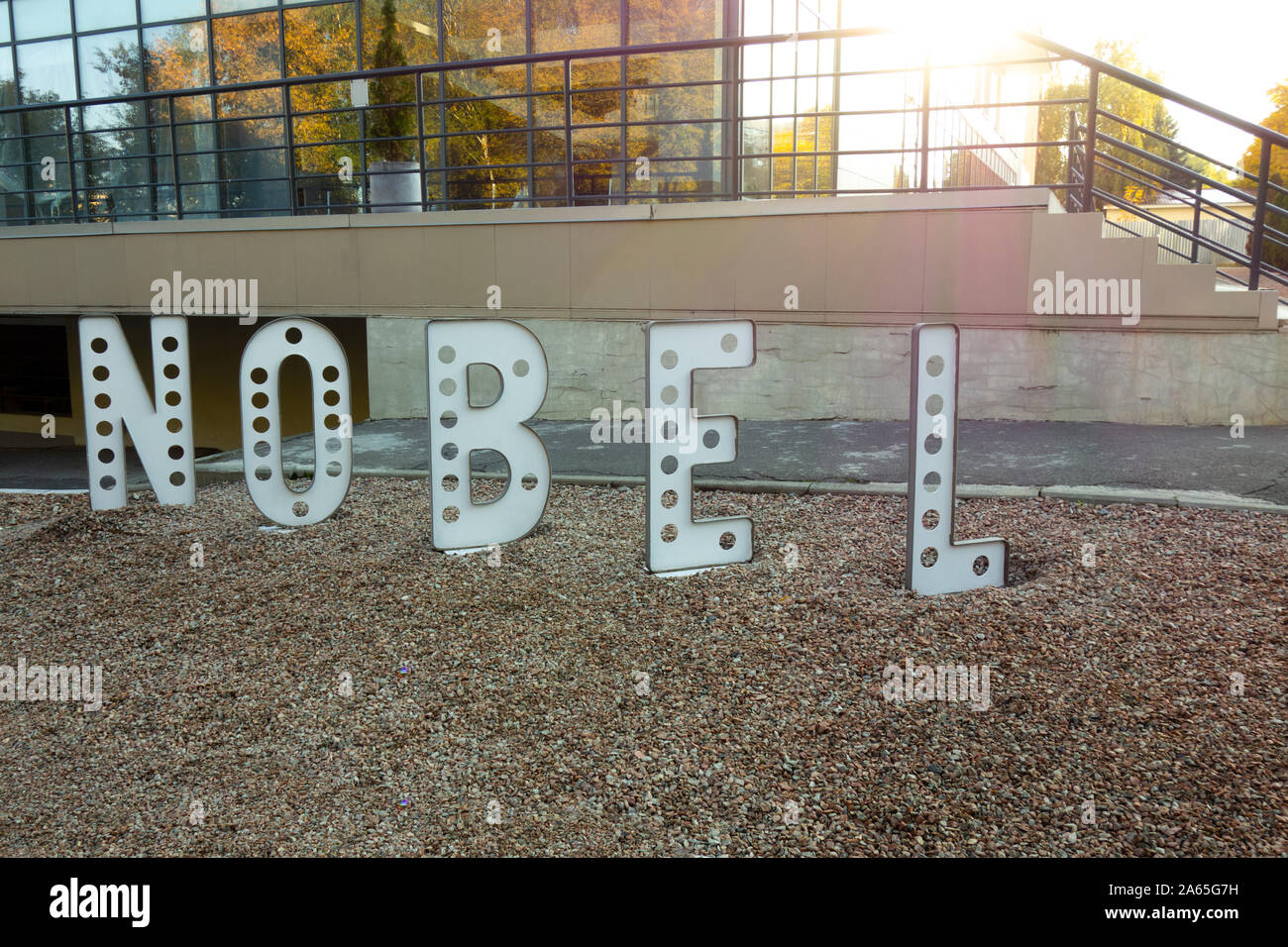 Alfred nobel symbol hi-res stock photography and images - Alamy