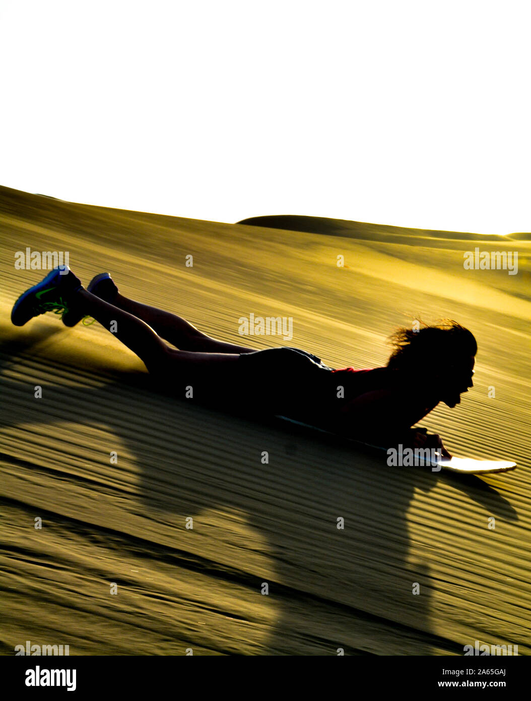 Sandboard in Huacachina, Peru Stock Photo - Alamy