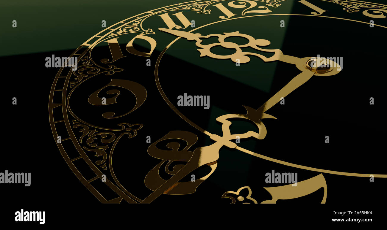 Antique clock dial close-up Stock Photo - Alamy