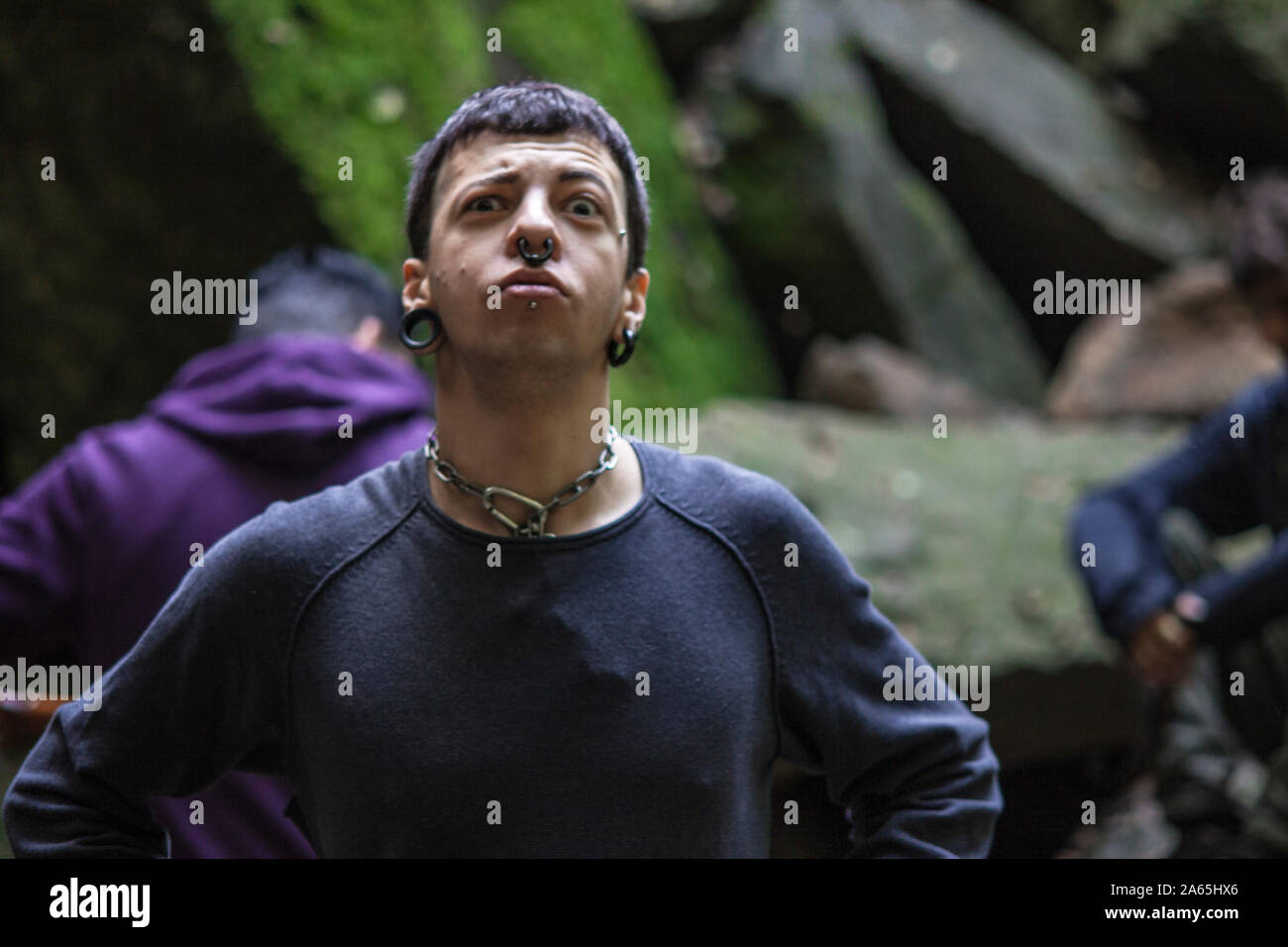 Teen boy holding cigarette hi-res stock photography and images - Alamy