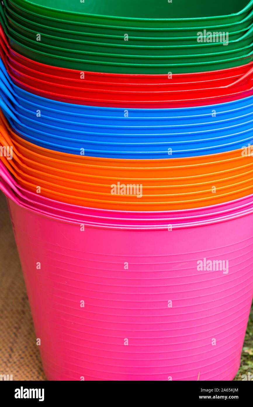 Stacked plastic buckets hi-res stock photography and images - Alamy