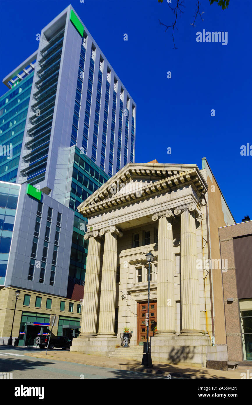 View of old buildings in downtown Halifax, Nova Scotia, Canada Stock ...