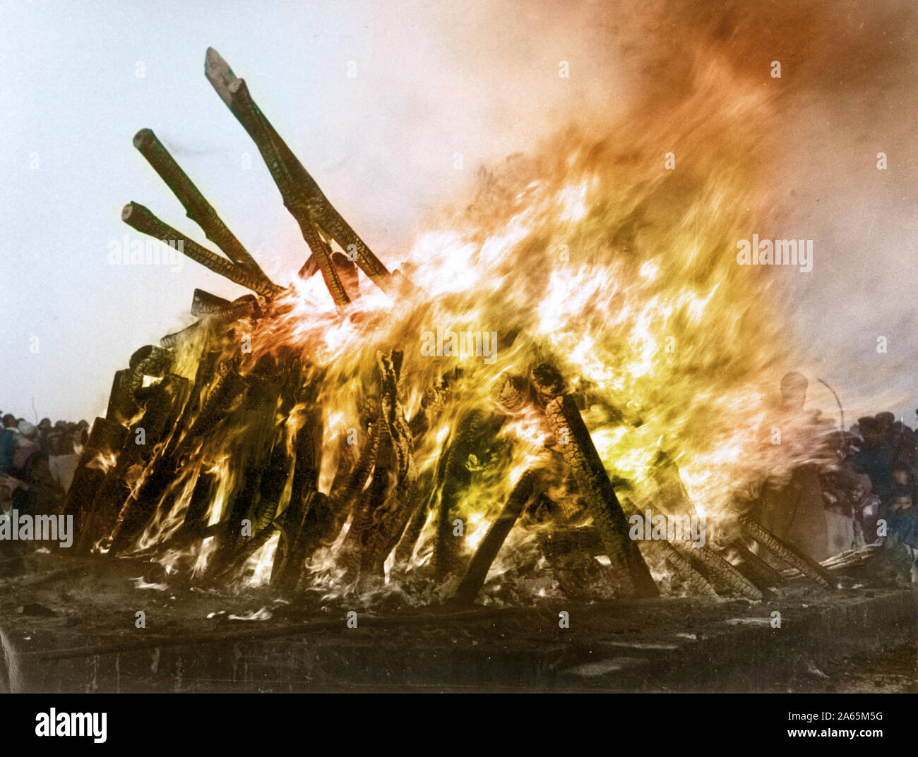 burning pyre of Mahatma Gandhi, New Delhi, India, Asia, January 31 ...