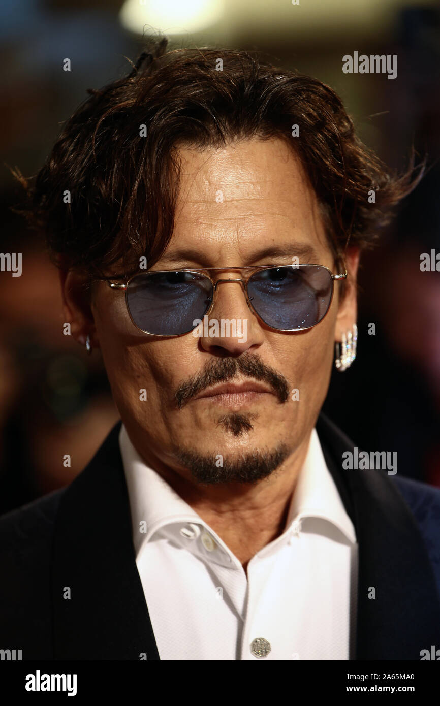 VENICE, ITALY - SEPTEMBER 06, 2019: Johnny Depp walks the red carpet ...